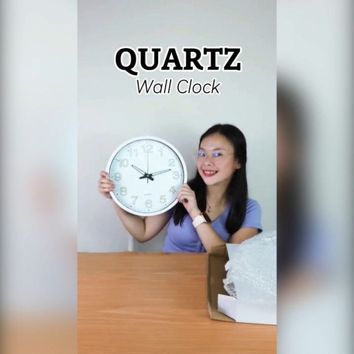 Quartz Wall Clock - 12 Inches | Free Battery Included | Low Battery ...
