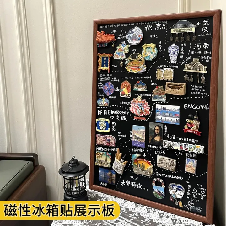 Wooden Desktop Bar Counter Stand up Blackboard Home Use Fridge Magnet ...