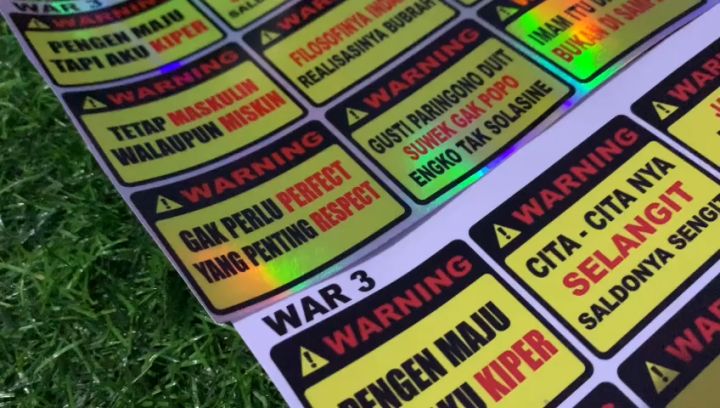 Sticker Pack Kata Kata Warning Caution Lucu Racing Sticker Setiker Pack Vinyl Hologram Anti ...