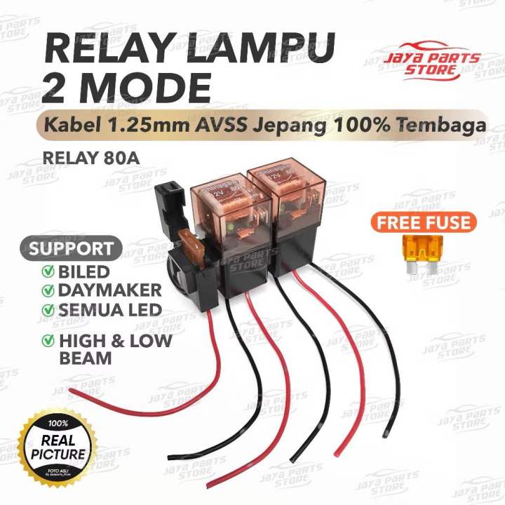 Relay Untuk Lampu Biled Daymaker - Lampu Tembak D2 Laser - Relay 4 Kaki ...