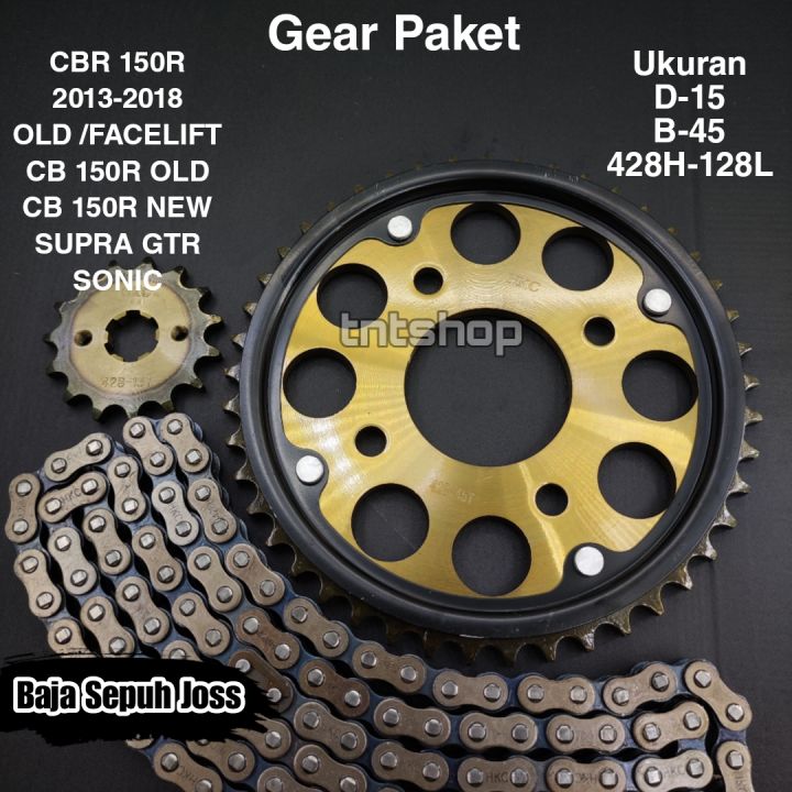Gear Gir set CBR 150r 2013-2018 CBR old CBR facelift gigi tarik rantai ...