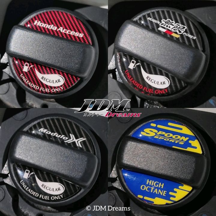 JDM Dreams Fuel Cap Deco Sticker for Honda Jazz Fit City Grace ...