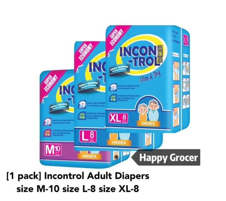 INCONTROL DIAPERS SLIM AND DRY M/L/XL | Lazada
