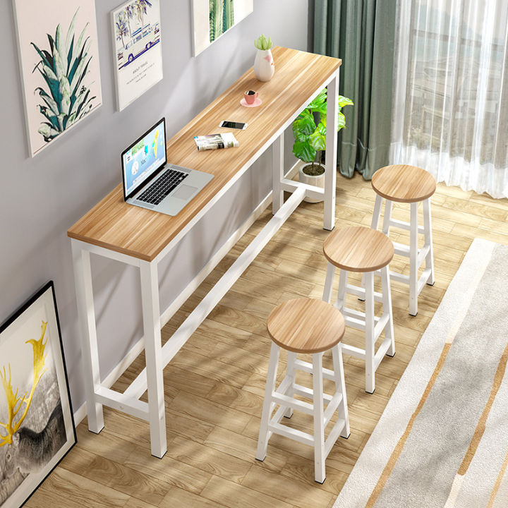 Window Table Bar Table Milk Tea Shop High-Leg Table and Chair Wall Bar ...