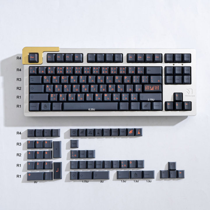 【Keycap Only】GMK ASH Keycap 130 Keys Cherry Profile PBT Dye-Sub Keycaps ...