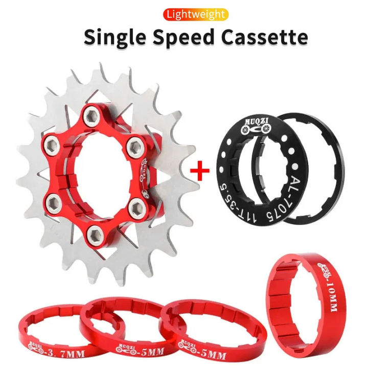 MUQZI Single Speed Cassette Cog Conversion Kit 16T 18T 19T 20T 21T 22T ...