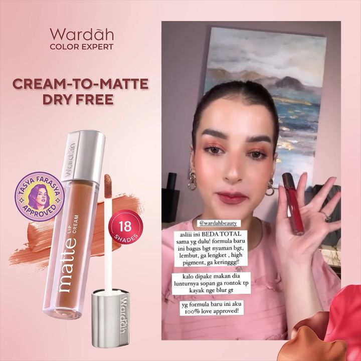 NEW SHADES! WARDAH Matte Lip Cream - Warna Intense dan Tahan Lama ...