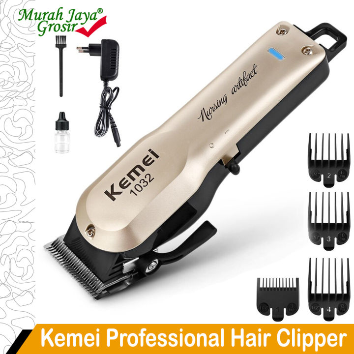 Kemei KM-1032 Alat Cukur Rambut Cordless Hair Clipper Mesin Pangkas Rambut Barbershop ...