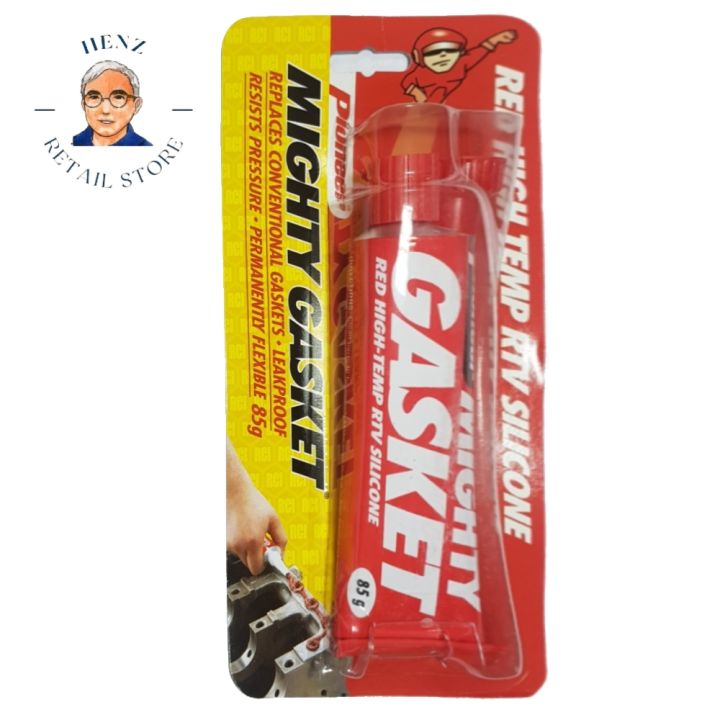 Pioneer Mighty Gasket Maker High Temp RTV Silicone Red 85g | Lazada PH