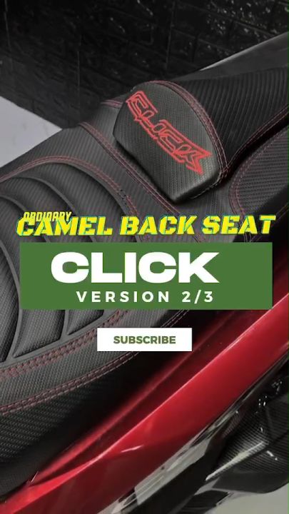 HONDA CLICK V2 GAME CHANGER CAMEL BACK SEAT ASSEMBLY WITH EMBROID LOGO ...