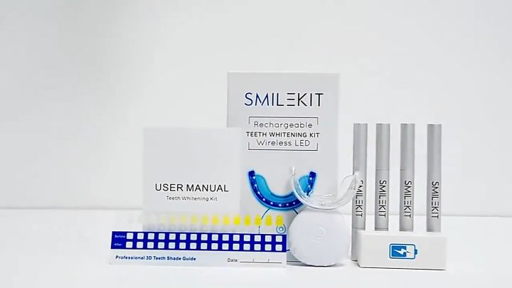 SMILEKIT Dental care Professional teeth whitening wireless LED light ...