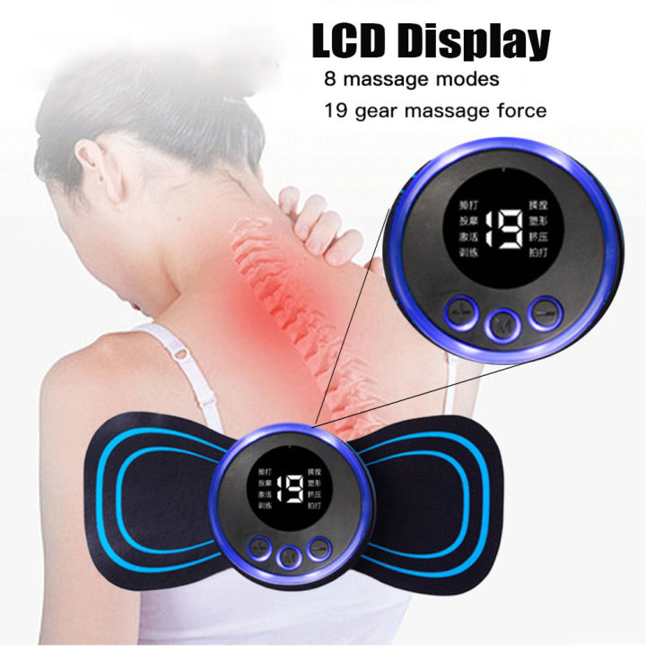 Electric Pulse Neck Massager Cervical Back Shoulder Leg Body Massage ...