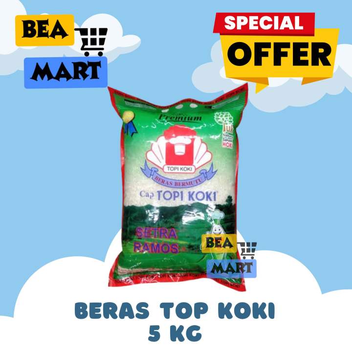 Beras TOPI KOKI / SANIA 5kg | Beras Putih Premium Setara Ramos 5 kg ...