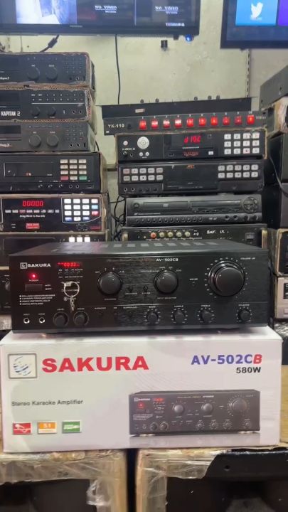 Stereo Karaoke Amplifier Sakura AV-502CB 580watts x 2 with bluetooth ...