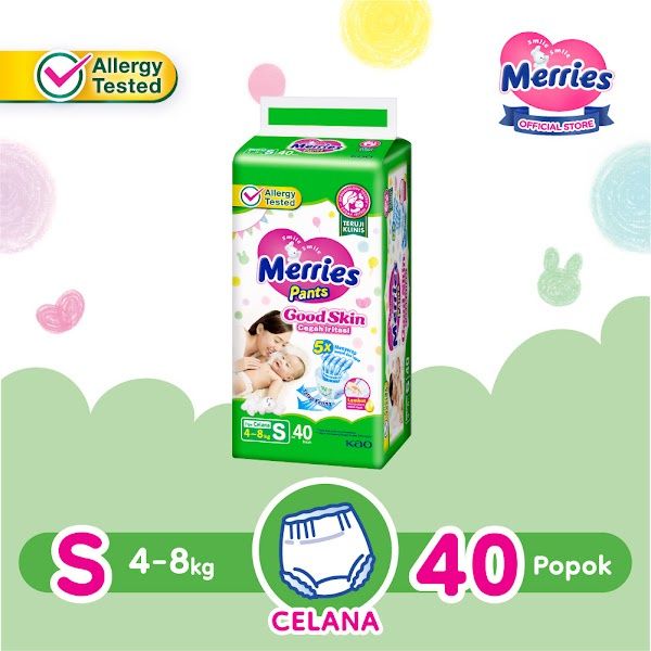 MERRIES PANTS GOOD SKIN POPOK CELANA S40 S 40 / M34 M 34 / L30 L 30 ...