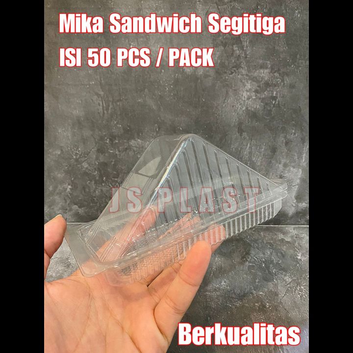 (ISI 50PCS) Mika Roti Segitiga / Mika Sandwich Segitiga - Tray Roti ...