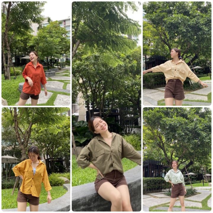 💠💠DOODEE 9 SHOP💠💠พร้อมส่ง เชิ้ตไหล่กว้าง สไตล์เกาหลี | Lazada.co.th