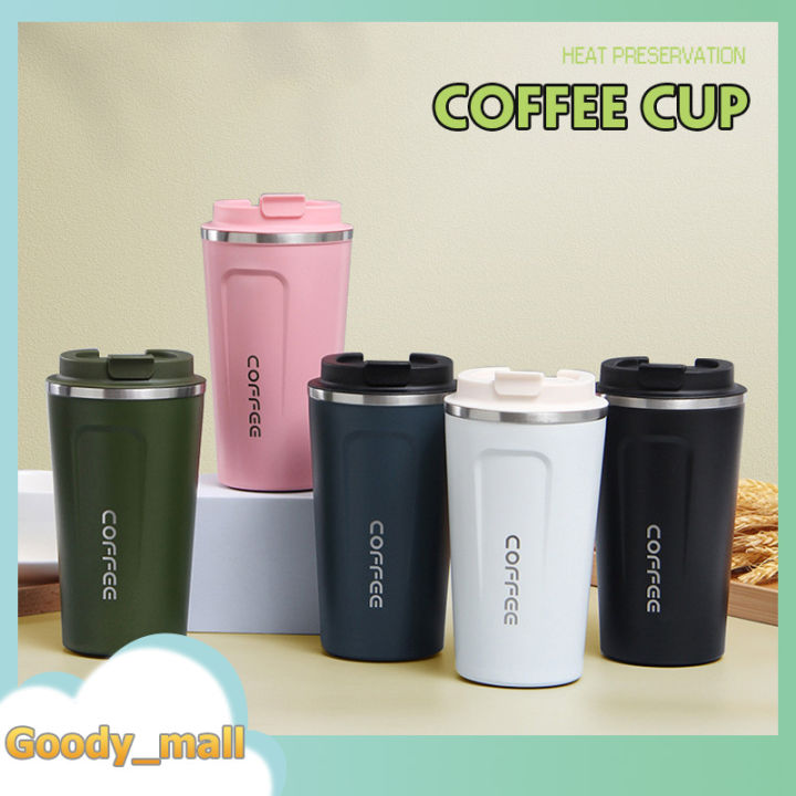 แก้วกาแฟพกพา แก้วกาแฟร้อนพร้อมฝา แก้วกาแฟร้อน แก้วสแตนเลสแบบพกพา แก้ว ...
