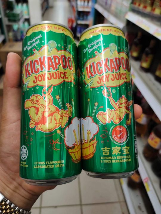 KICKAPOO JOY JUICE ( 2 กระป๋อง ) คิกคาปู้ กรป๋องสีเขียว เครื่องดื่ม ...