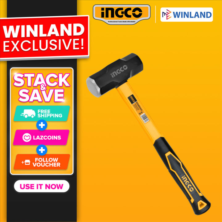 Ingco by Winland Sledge Hammer Fiberglass Handle 4LB HSLH8804 ING-HT ...