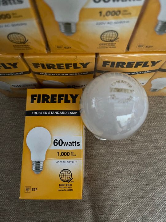 Firefly Frosted standard Lamp Incandescent 25W, 40W, 60watts ,100w(220V AC50/60Hz) | Lazada PH