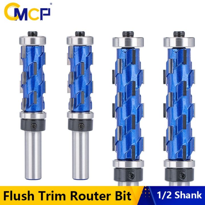 CMCP 12mm 1/2" Shank Double Bearing Spiral Flush Trim Router Bit ...