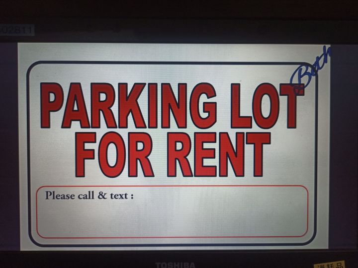 Parking Lot for Rent Signage PVC Plastic (Like ID) 7.8x11 inches. For ...