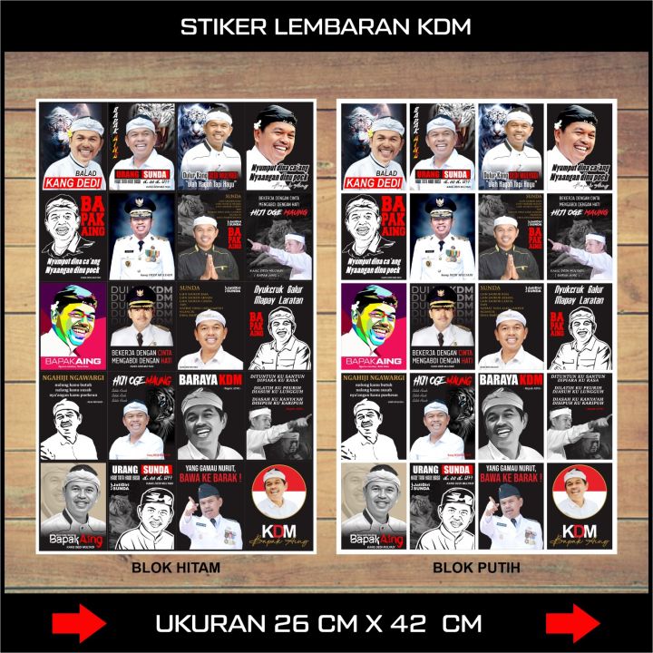 Stiker KDM Bapak Aing 1 lembar Isi 20 / Sticker Kang Kang Mulyadi ...