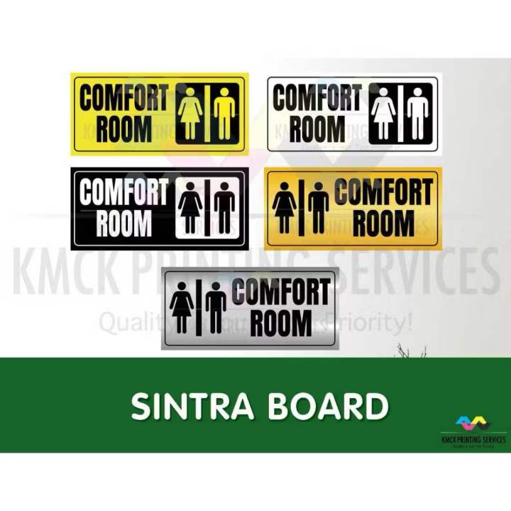 Comfort Room Signages - Stickers & Sintra Board | Lazada PH