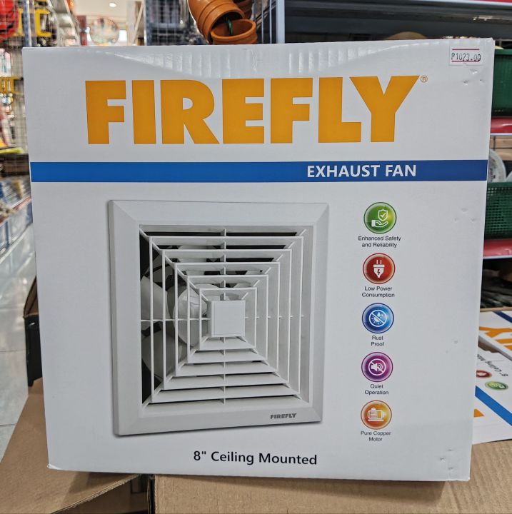 Firefly 8" Ceiling Mounted Exhaust Fan Wide Radial Grille | Lazada PH