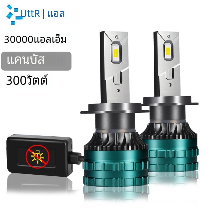 ไฟหน้ารถ CANbus H4 LED H7 LED H9 H11 H1 HB3 9006 HB4อัตโนมัติหลอดไฟตัดหมอก CSP ชิป300W 30000LM ...