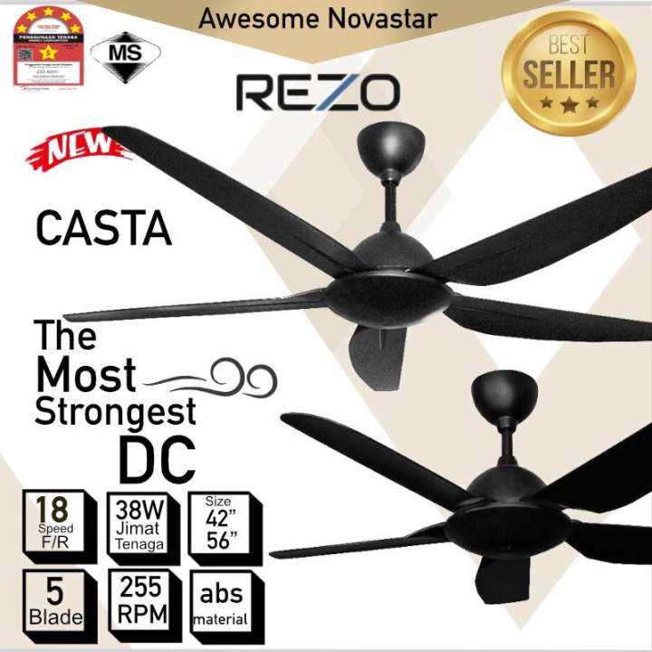 REZO New 2024 CASTA 56" /42" inches 9 speed DC motor Remote Control ...