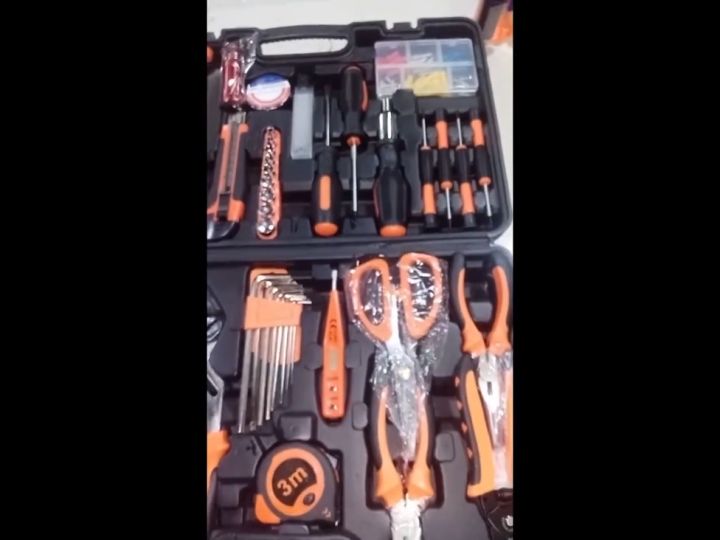 Home Repair Tools Set,102 Pieces General Household Hand Basic Tool Kit ...