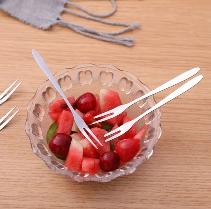 Garpu Buah Stainless / Garpu Kue Dessert Besi Fruit Fork Stainless ...