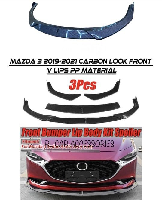 Mazda 3 2020 2021 2022 GVC front bumper lip diffuser skirt bodykit body ...