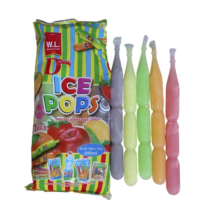DRINKY ICE POPS FRUIT FLAVORED ICE CANDY 10+1 FREE PIECES per PACK ...