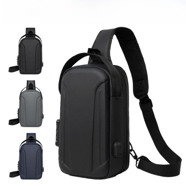 Waterproof Men's Fashionable Hardshell Crossbody Bag Travel Chest Pack ...