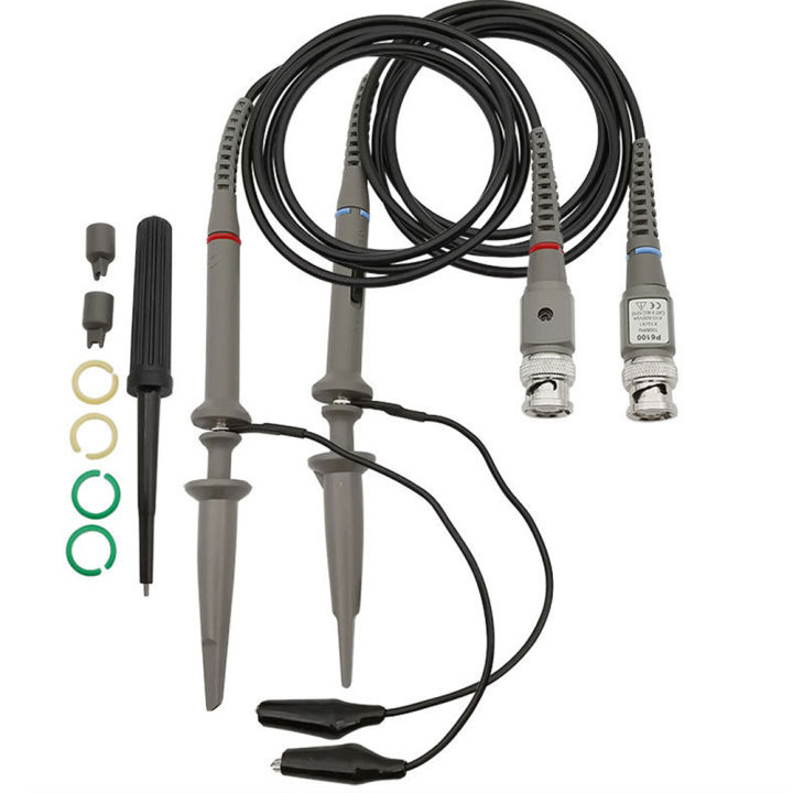 P6100 BNC Oscilloscope Probe Kit 100MHz Oscilloscope Clip Probe Cable ...