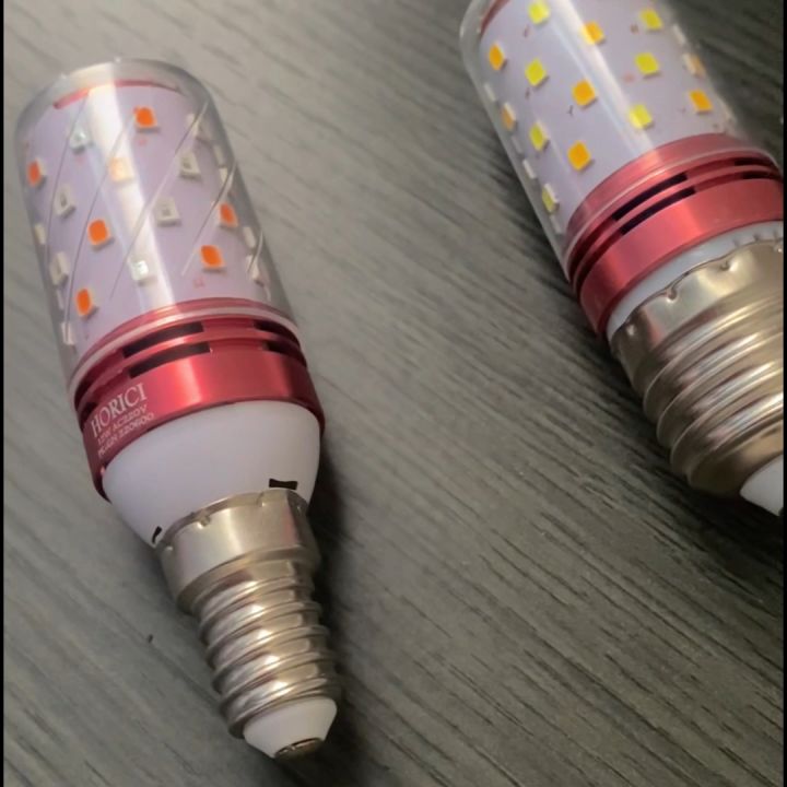 Lampu Candle LED E27 Dan E14 3Warna 12W Jagung lilin Hias Putih Warm White Kuning HIjau Ungu ...