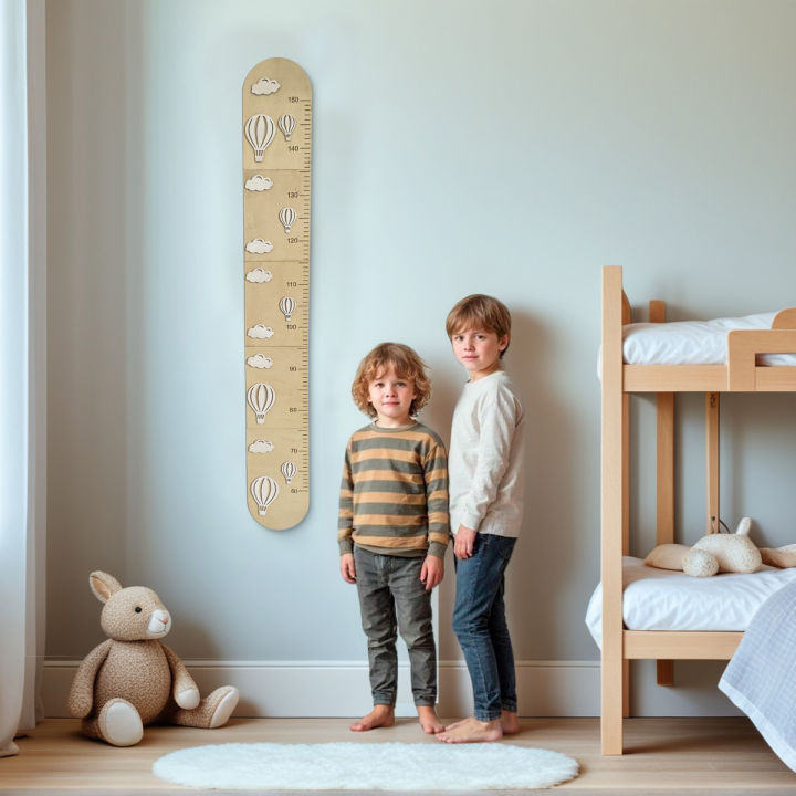Wooden Growth Chart for Wall - Size Height Chart for Kids, Growth Measuring Board and Kids ...