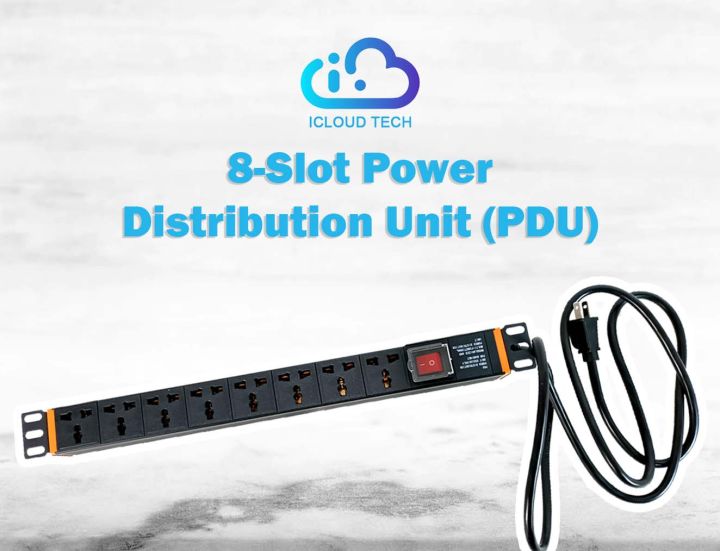 PDU Power Distribution Unit│19 inches│Power Strip Unit for Data Cabinet Rack 8 Gang│Data Server ...