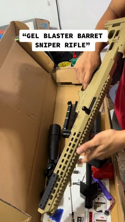 Barret Gel Blaster Sniper Gun Toy For Adults Kids Electric Auto Gel ...