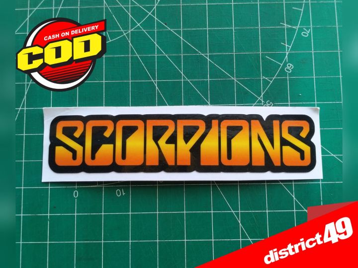 Sticker SCORPIONS - Stiker Print Cut Laminasi Glossy tahan air ...