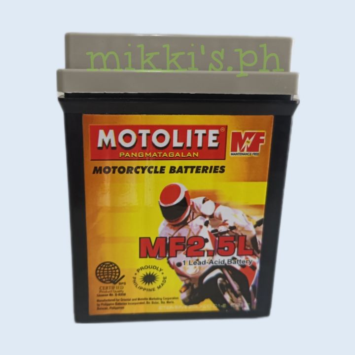 motolite motorcycle battery maintenance free mf 2.5L | Lazada PH
