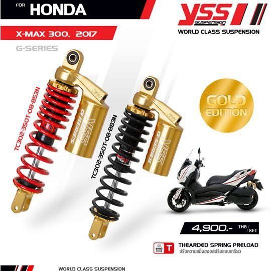 โช๊คหลัง Yss G Serie Xmax 350 upgrade serie สีดำ แดง ราคาพิเศษ หล่อเร้า ...
