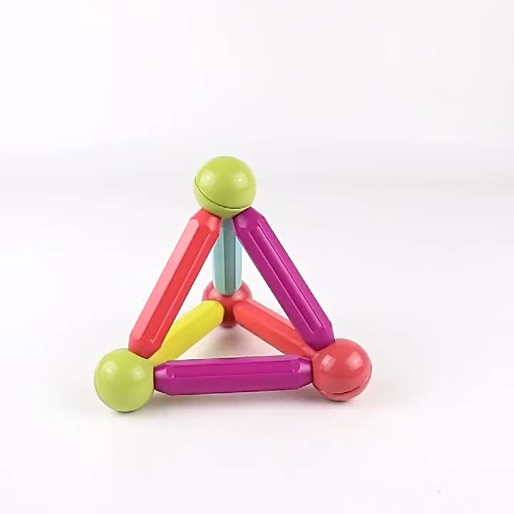 Big Diy Magnetic Building Blocks Toy Set For Kids 3D Stick Ball Magnetic Stick Building Blocks ...