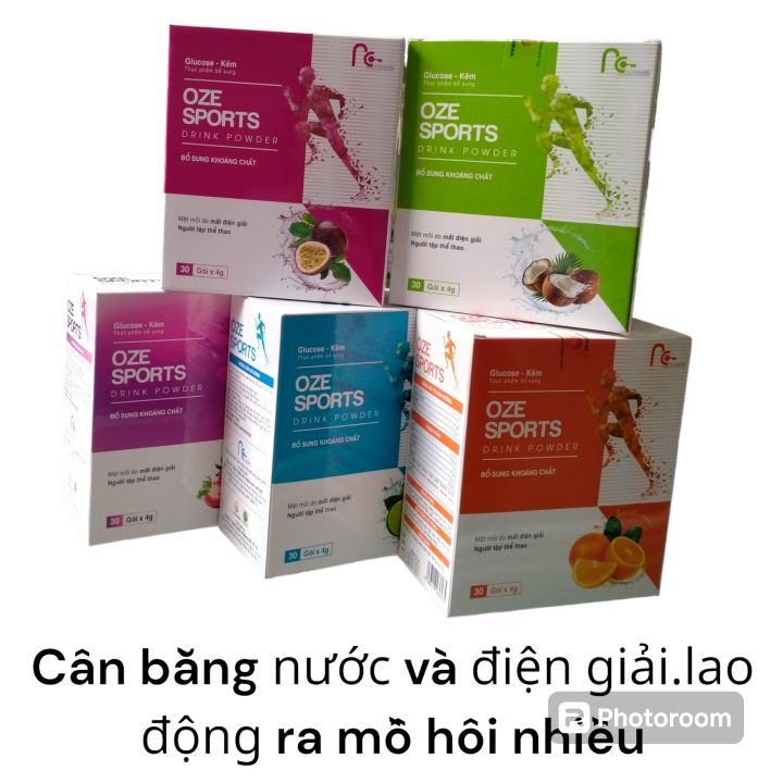 OZe Sports hộp 30 gói 4g bổ sung khoáng chất glucose và kẽm giảm mệt ...