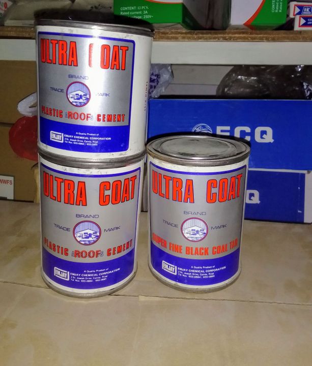 ULTRA COAT PLASTIC ROOF CEMENT ( 1/2 PINT, 1 PINT),SUPER FINE BLACK ...