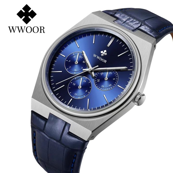 WWOOR New Top Luxury Business Men's Watch Gentleman Classic Belt Formal ...