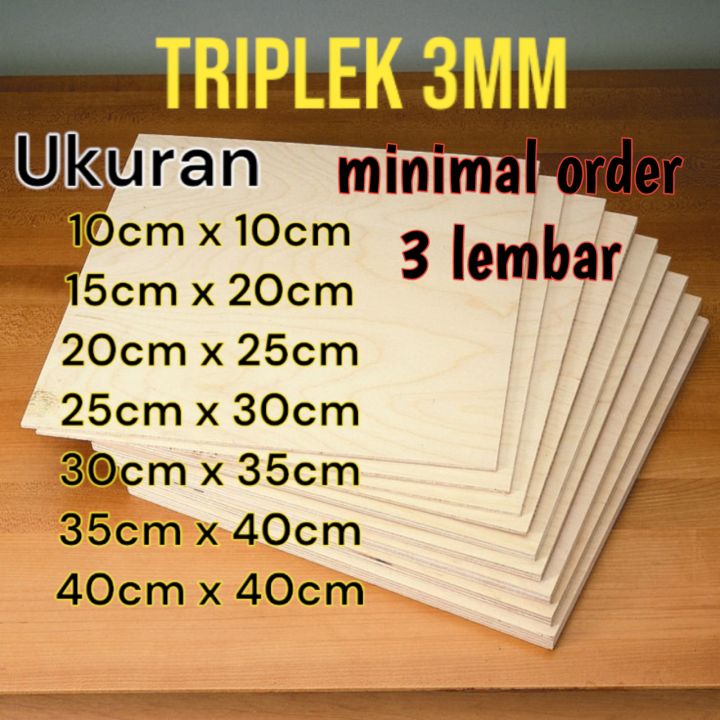 (3pcs) Triplek Papan Kayu Multiplek Potongan Tebal 3mm | Lazada Indonesia